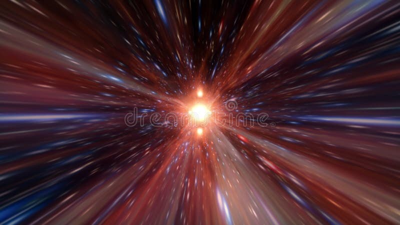 Abstract Hyperspace Tunnel through Time and Space Animation. 4K 3D Loop ...