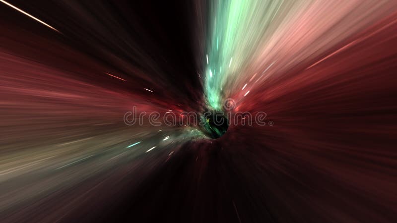 Abstract Hyperspace Tunnel through Space and Time Animation. 4K 3D Loop ...