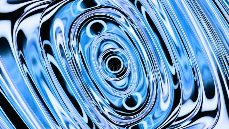 Abstract Hypnotic Liquid Waves Background. Design. Spreading Rings of ...