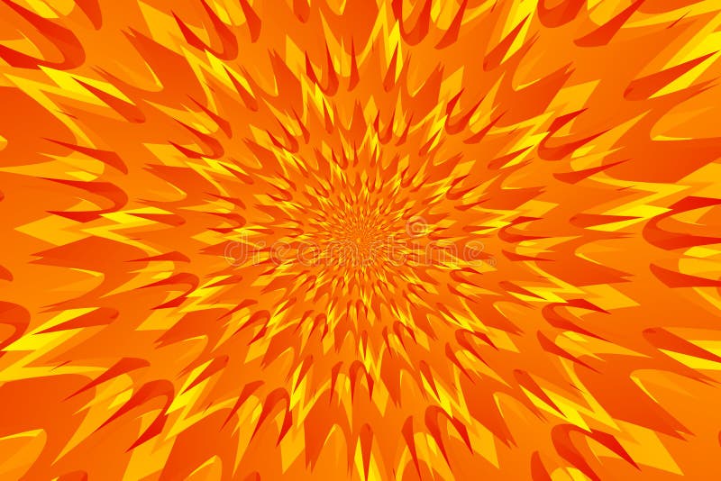 Abstract Hypnotic Sun Pattern with Sharp Gradient Orange, Red, Yellow ...