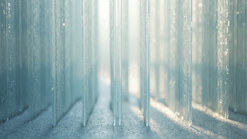 Abstract Ice Formation with Sunlight Reflection in Cold Environment ...