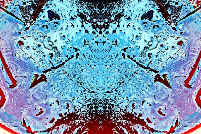 Abstract Ice Pattern and Drawing Appearing on the Surface of the Water ...