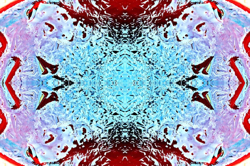 Abstract Ice Pattern and Drawing Appearing on the Surface of the Water ...