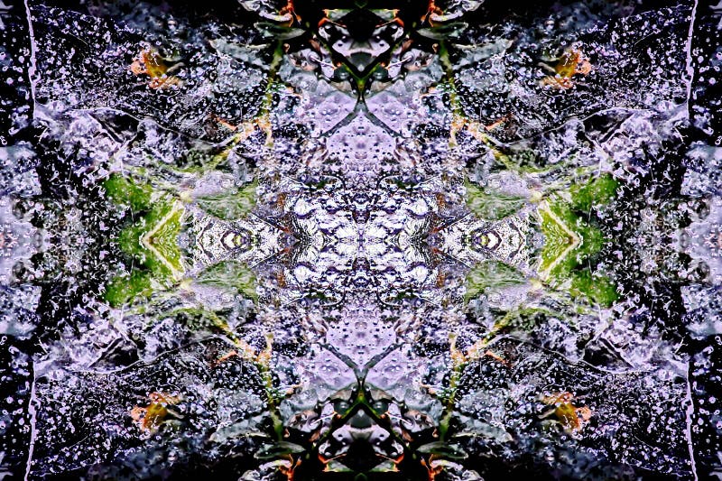 Abstract Ice Pattern and Drawing Appearing on the Surface of the Water ...