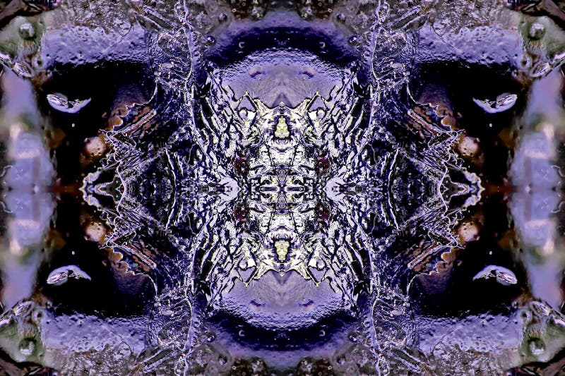 Abstract Ice Pattern and Drawing Appearing on the Surface of the Water ...