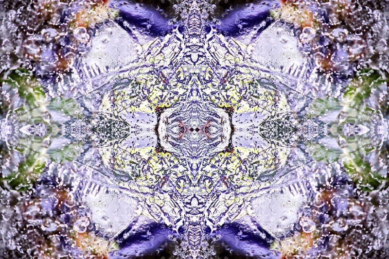 Abstract Ice Pattern and Drawing Appearing on the Surface of the Water ...