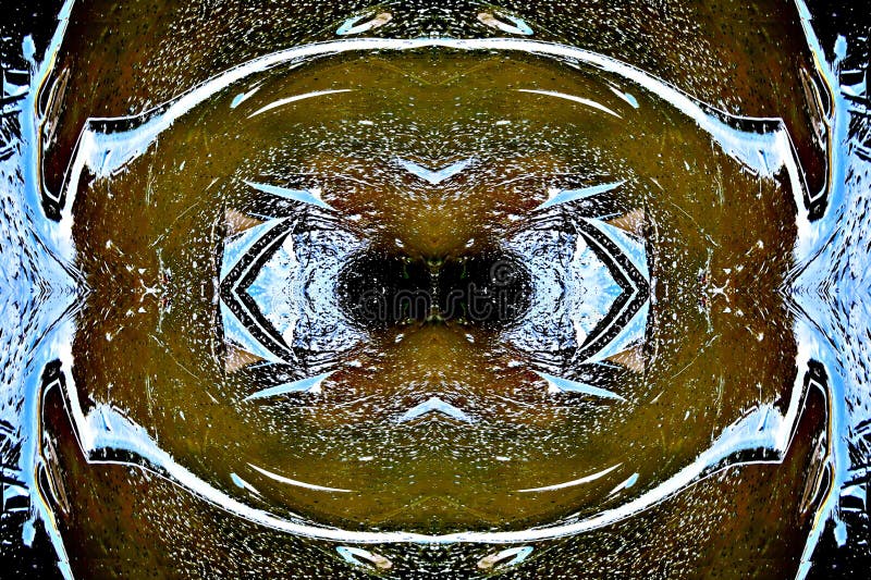 Abstract Ice Pattern and Drawing Appearing on the Surface of the Water ...