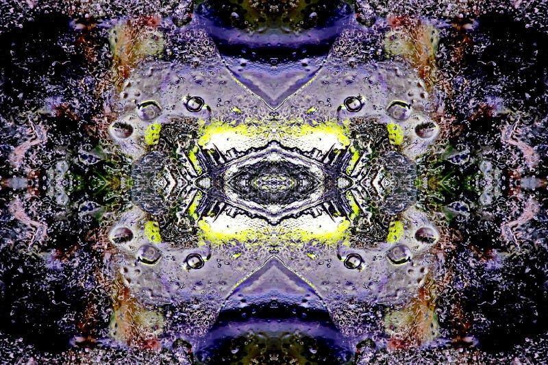 Abstract Ice Pattern and Drawing Appearing on the Surface of the Water ...