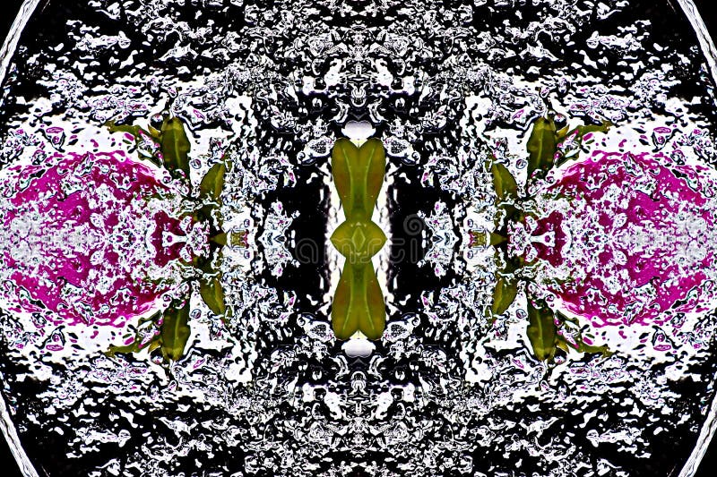 Abstract Ice Pattern and Drawing Appearing on the Surface of the Water ...