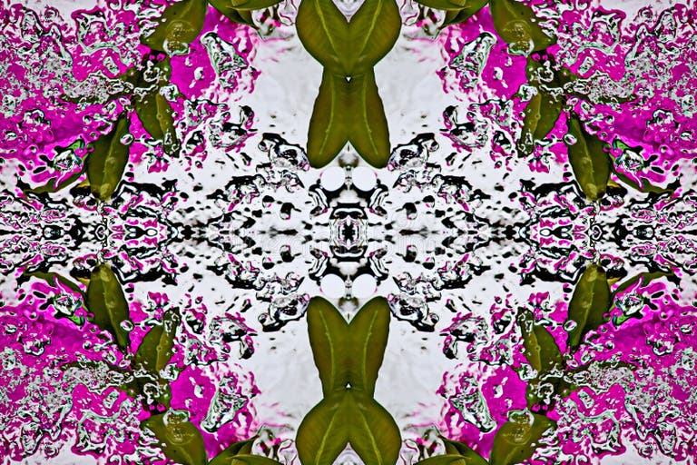 Abstract Ice Pattern and Drawing Appearing on the Surface of the Water ...