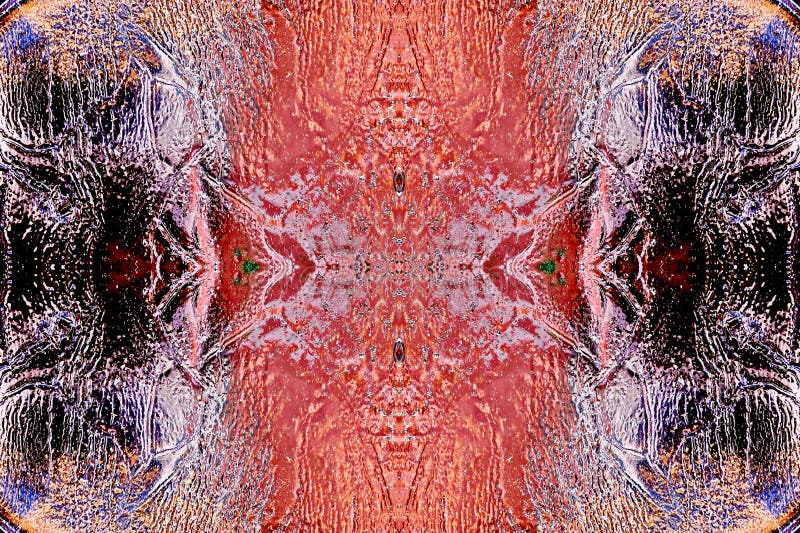 Abstract Ice Pattern and Drawing Appearing on the Surface of the Water ...