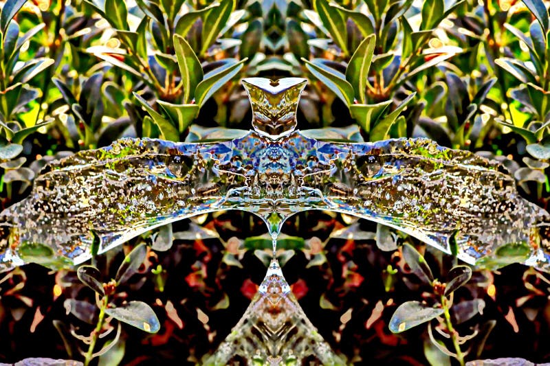 Abstract Ice Pattern and Drawing Appearing on the Surface of the Water ...