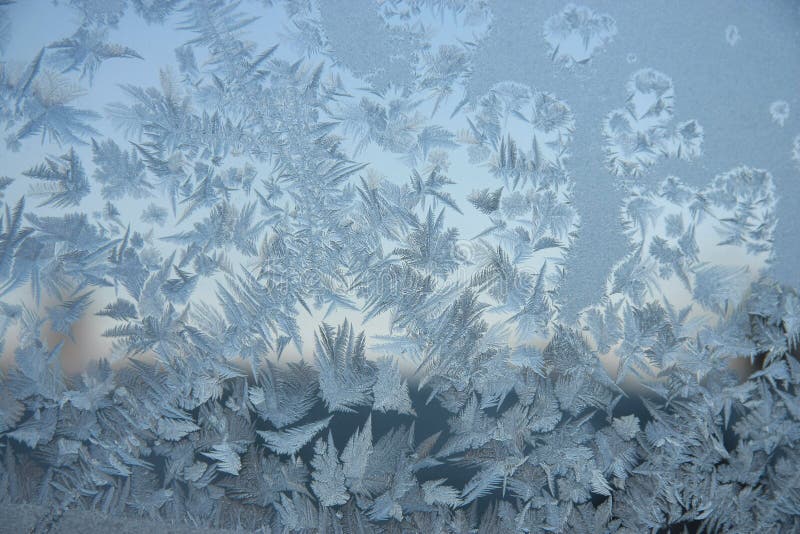 Abstract Ice Pattern on Window Stock Photo - Image of bright, frosted ...