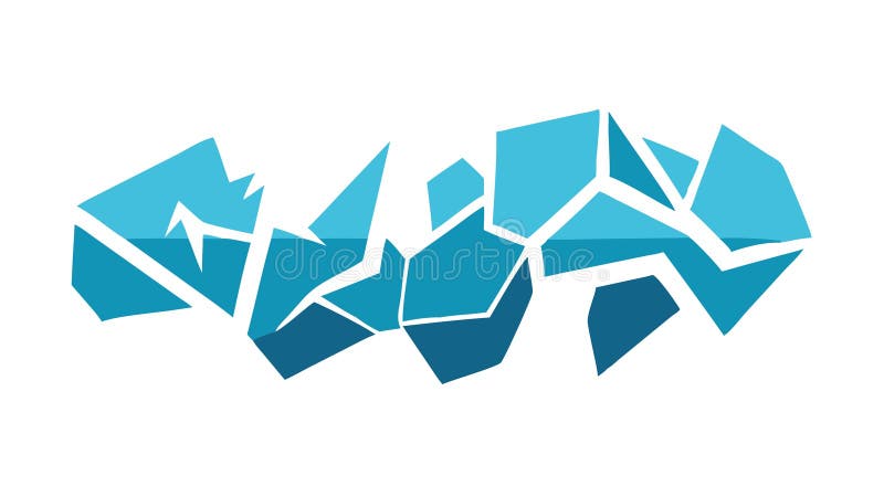 Abstract Ice Shards Icon, Winter Element, Broken Glass, Frozen Texture ...
