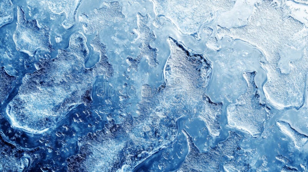 Abstract Ice Texture with Blue Hues and Watery Patterns Stock ...