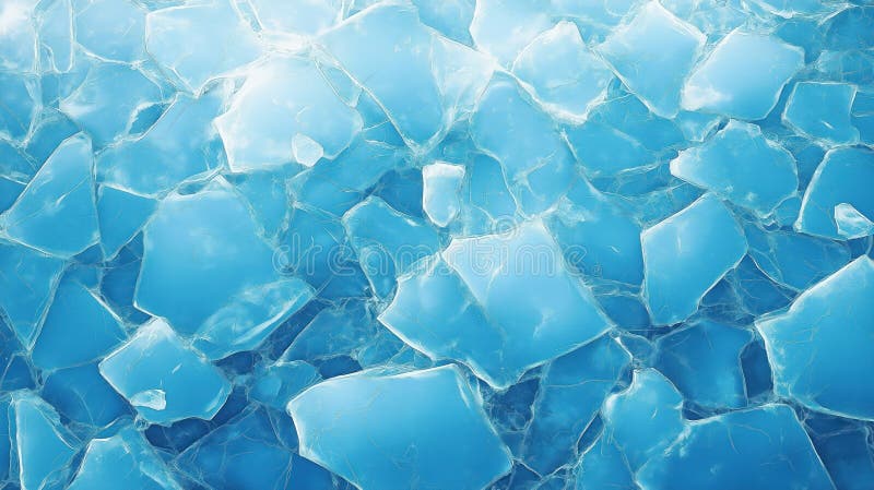 Abstract Ice Texture. Frozen Blue Ice Pieces Create Captivating Pattern ...