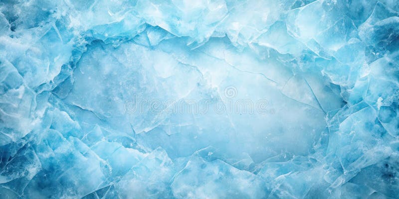 Abstract Ice Texture Frozen Fractured Surface with a Central Empty ...