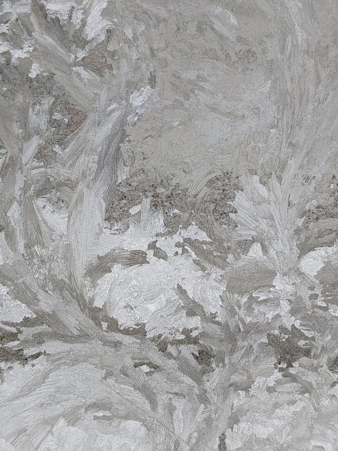 Abstract Ice Textures on a Car Window in Winter Stock Photo - Image of ...