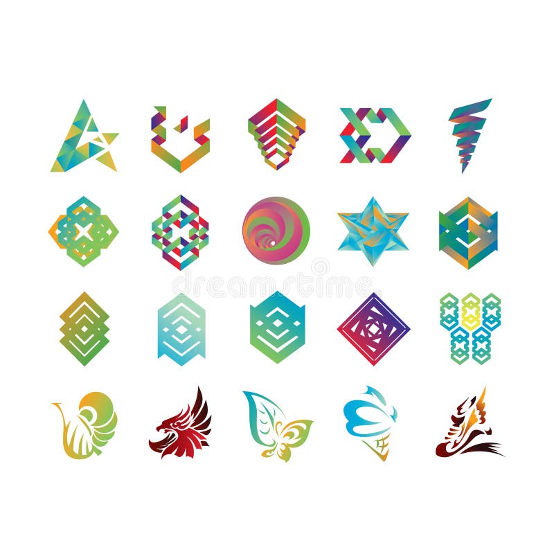 Abstract Icon Collection. Vector Illustration Decorative Design Stock ...