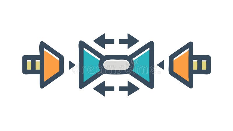An Abstract Icon For Data Compression Merging Or Connection Vector