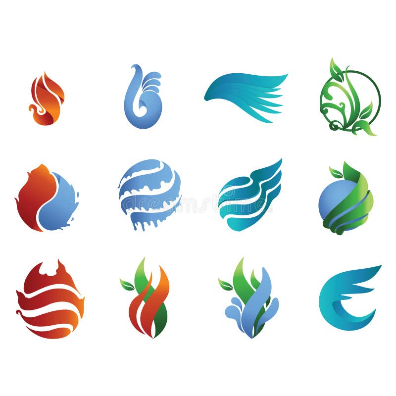 Abstract Icon Design Collection. Vector Illustration Decorative Design ...