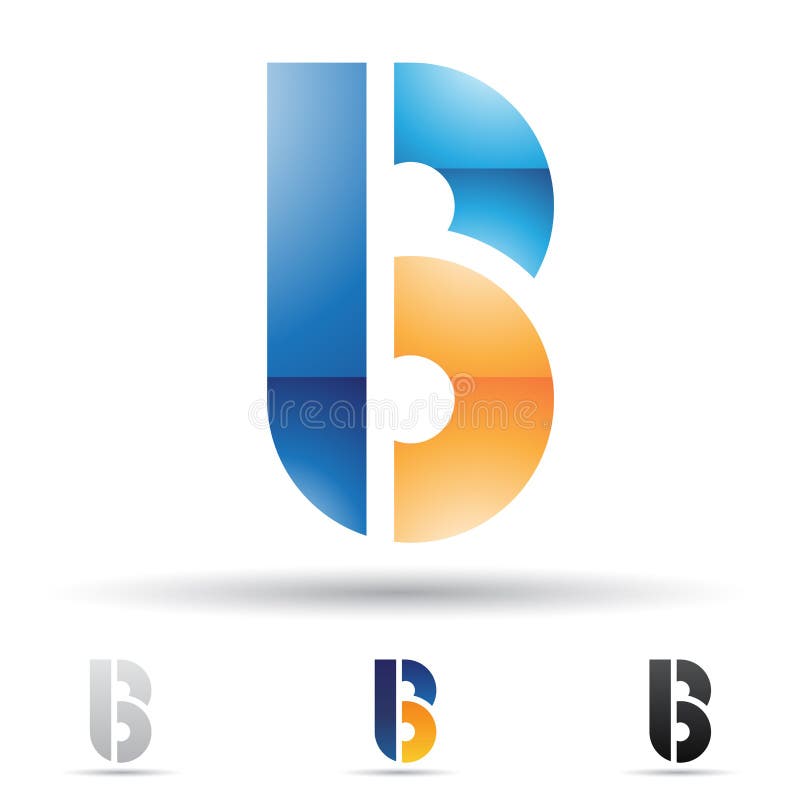 Abstract icon for letter B stock vector. Illustration of capital - 35159658