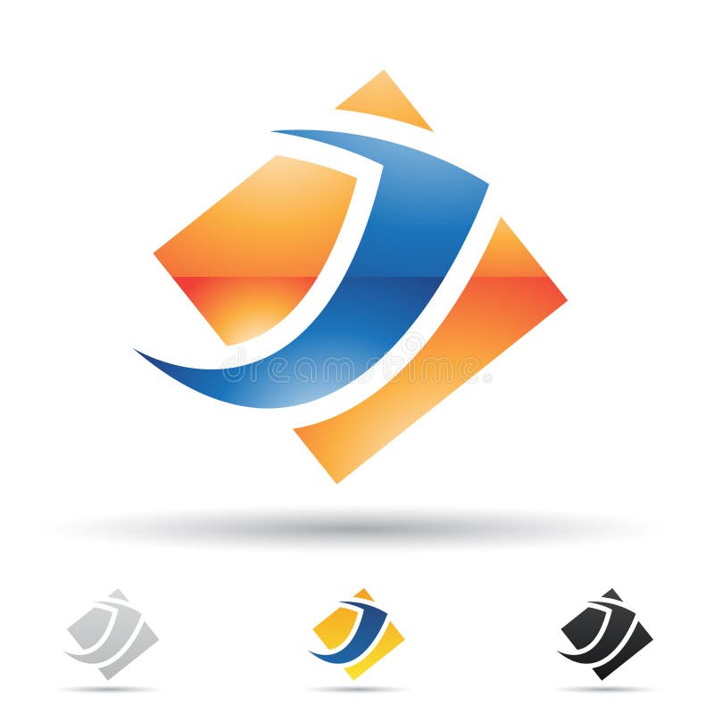 Abstract icon for letter J stock vector. Illustration of futuristic ...