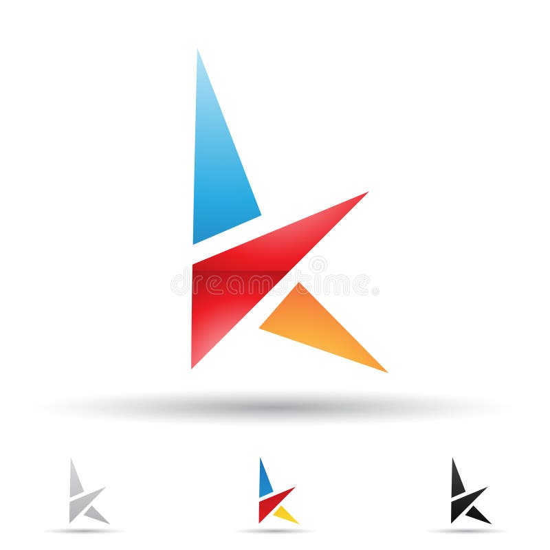 Letter K Triangle Stripe Vector Logo Stock Illustrations – 10 Letter K ...