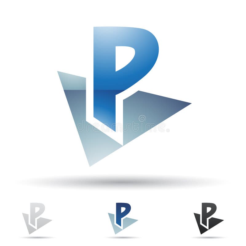 Abstract icon for letter P stock vector. Illustration of futuristic ...
