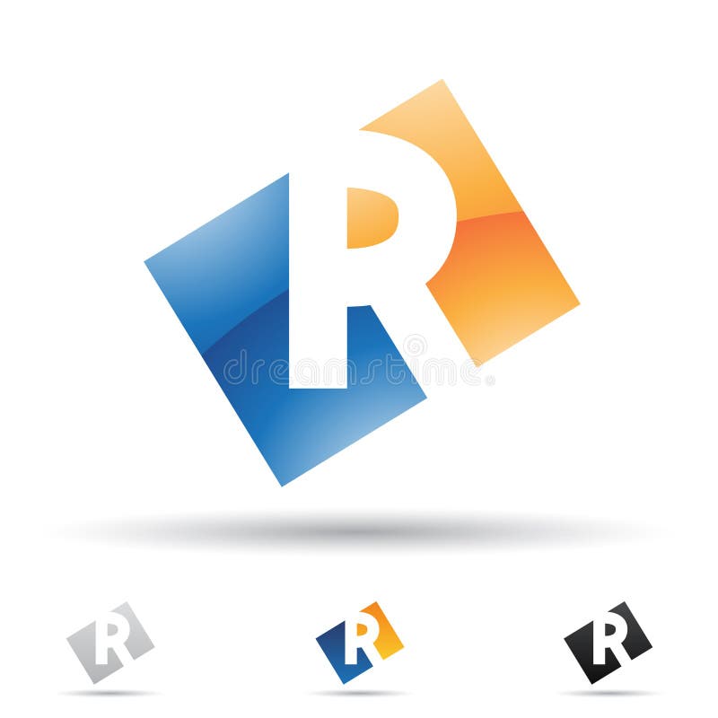 Abstract icon for letter R stock vector. Illustration of design - 35162087