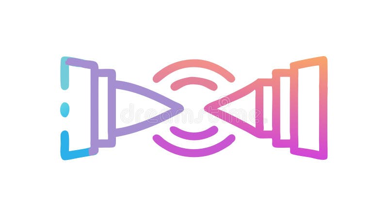 Abstract Icon for Light Focus, Lens, or Signal Convergence Vector ...