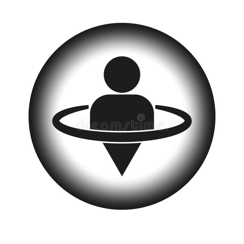 Abstract Icon of Person Encircled by Ring. Stock Vector - Illustration ...