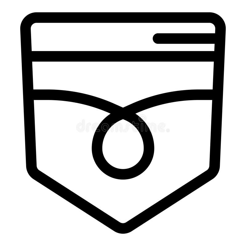 Abstract Icon of a Pocket Representing Saving Money Stock Vector ...