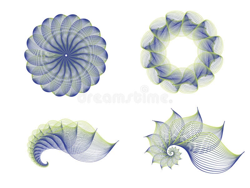 Abstract icon set stock illustration. Illustration of round - 8847472
