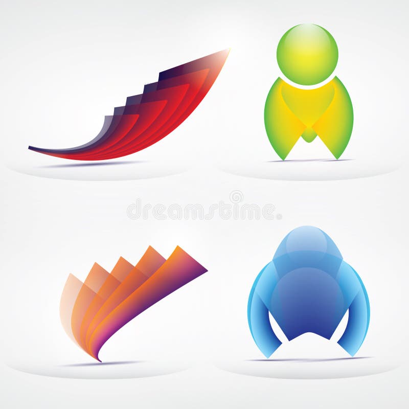 Abstract icon set stock vector. Illustration of graphic - 31286292