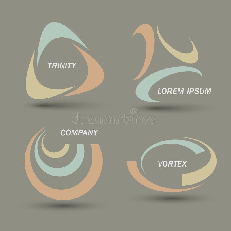 Abstract Icon Set. Logo Colored Design Elements Stock Vector ...