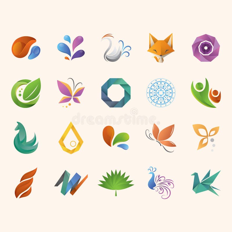 Abstract Icon Set. Vector Illustration Decorative Design Stock Vector ...