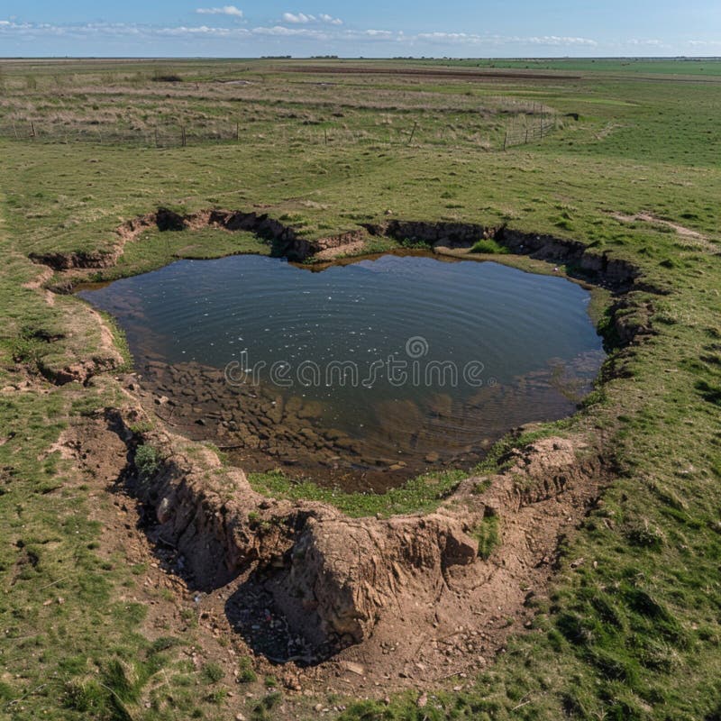 An Abstract Icon in the Shape of a Pond Environmental Call To Recycle ...