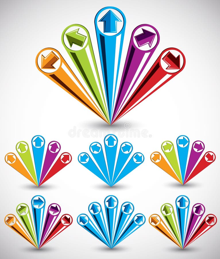 Abstract Icons of Different Shapes Vector Set. Stock Vector ...