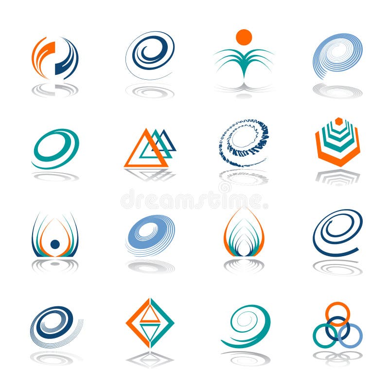Abstract Icons. Design Elements Set Stock Vector - Illustration of ...