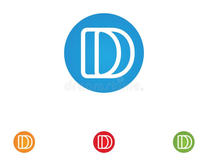 Abstract Icons for Letter DD Logo Stock Vector - Illustration of circle ...