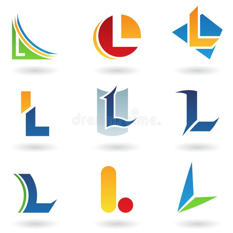 Abstract Icons for Letter L Stock Vector - Illustration of futuristic ...