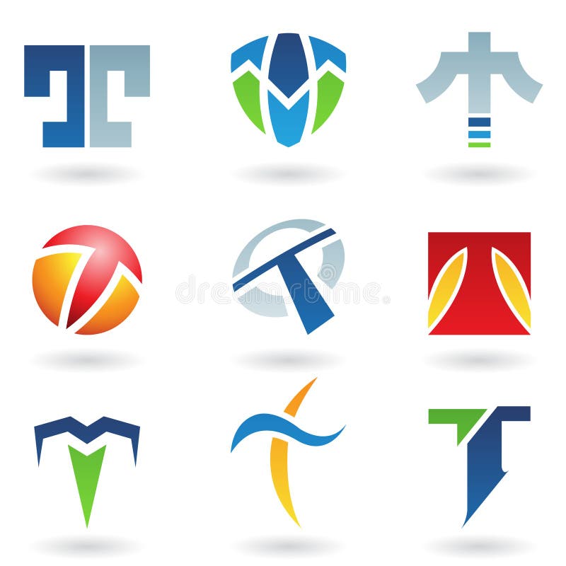 Abstract Icons for Letter T Stock Vector - Illustration of collection ...
