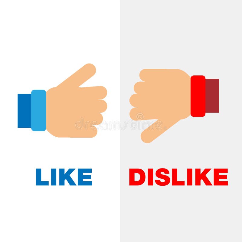 Abstract Icons of Like and Dislike Stock Vector - Illustration of ...