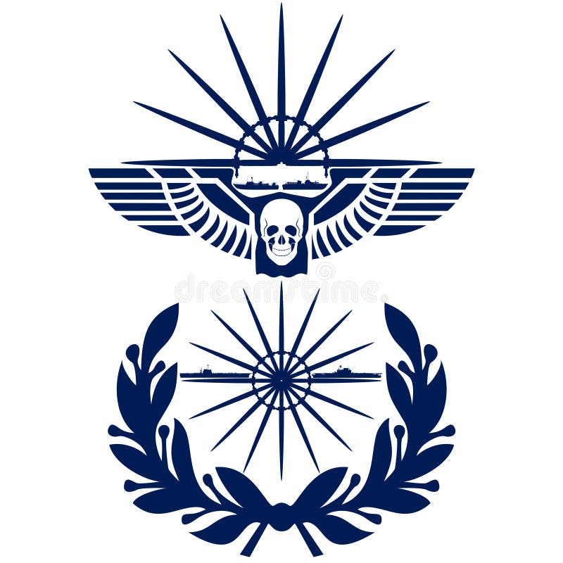 The Icons Of The Navy And The Navy Stock Vector - Illustration of shape ...
