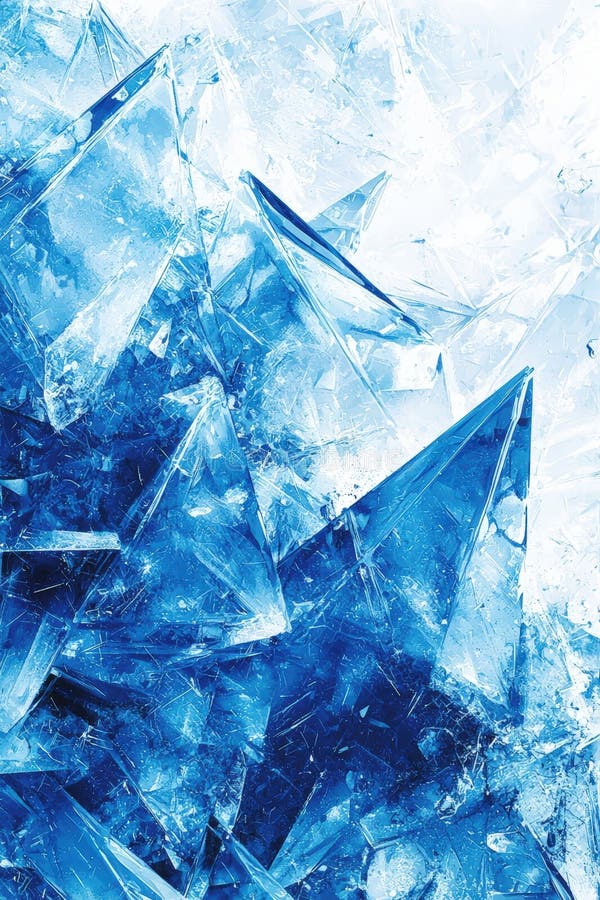 Abstract Icy Blue Texture with Sharp Crystalline Patterns for Winter ...