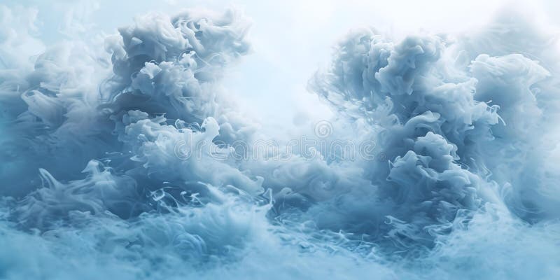 Abstract Icy Smoke Cloud in Motion with Copy Space for Text. Concept ...