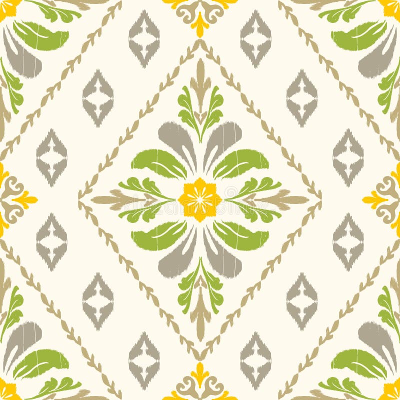 Abstract Ikat Ethnic Seamless Pattern. Design for Fabric, Carpet and ...