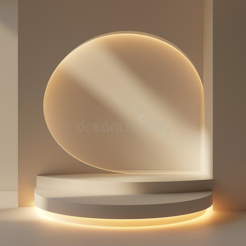 Abstract Illuminated Podium Mockup Stock Illustration - Illustration of ...