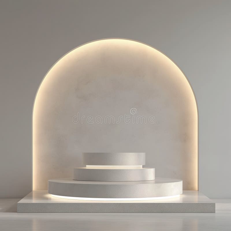 Abstract Illuminated Podium Mockup Stock Illustration - Illustration of ...